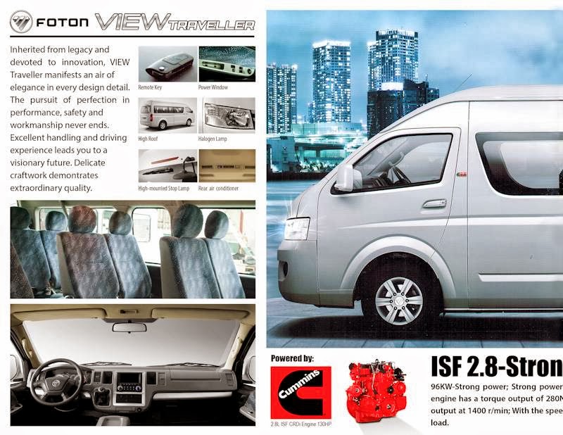 Going Big Time: Foton Launches View Traveller (w/ Brochure) | CarGuide ...