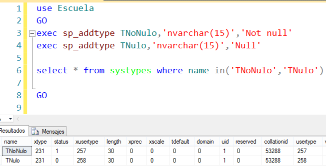 Ingeniería Systems: Estructuras de las tablas en SQL Server - 1 de 2