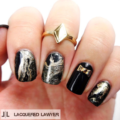 Lacquered Lawyer | Nail Art Blog: Midnight Marble