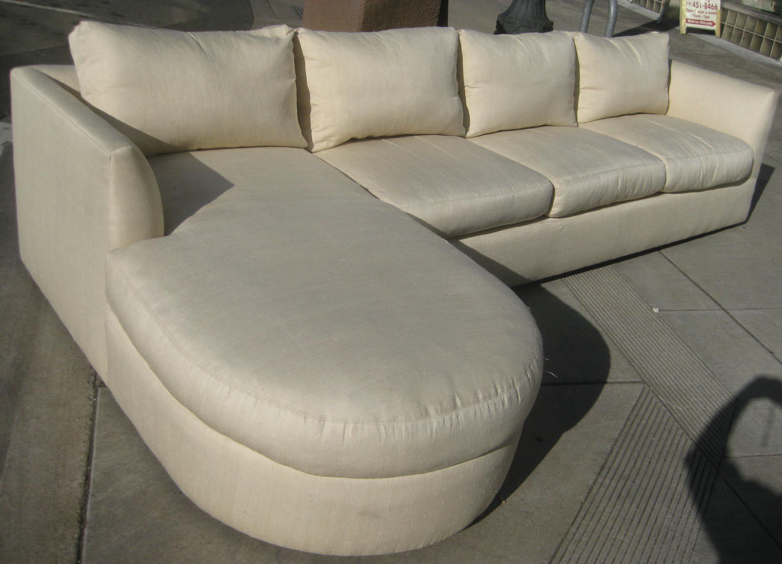 UHURU FURNITURE & COLLECTIBLES: SOLD - Silk Sofa Sectional - $100