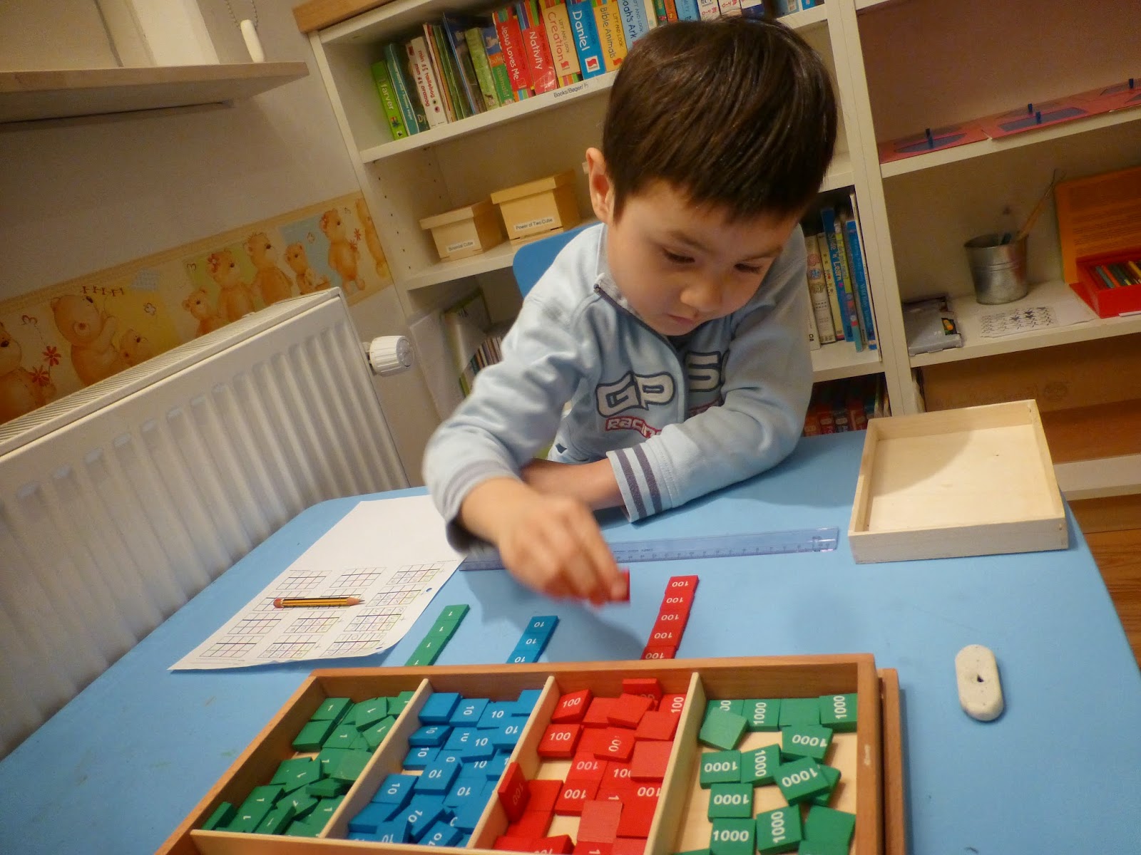Family FECS: Montessori Activity: Stamp Game - Dynamic Addition