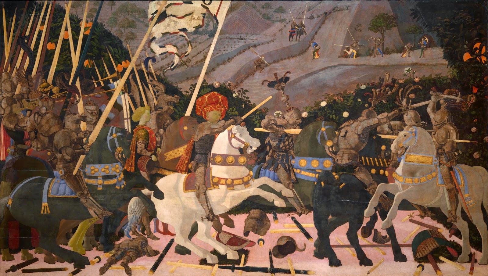 Paolo Uccello: The Battle of San Romano, Panel 1 - Niccolò da Tolentino ...