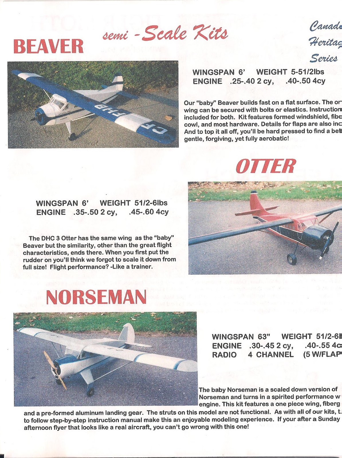 RC Flying Models: Canada's Famous Bush Planes by Unionville Hobby