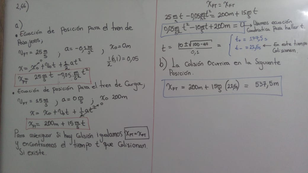 2.66. Choque. El maquinista de un tren de pasajeros que viaja a 25.0 m ...