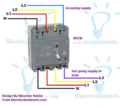 3 Pole 4 Pole MCCB Wiring Diagrams and Instillation
