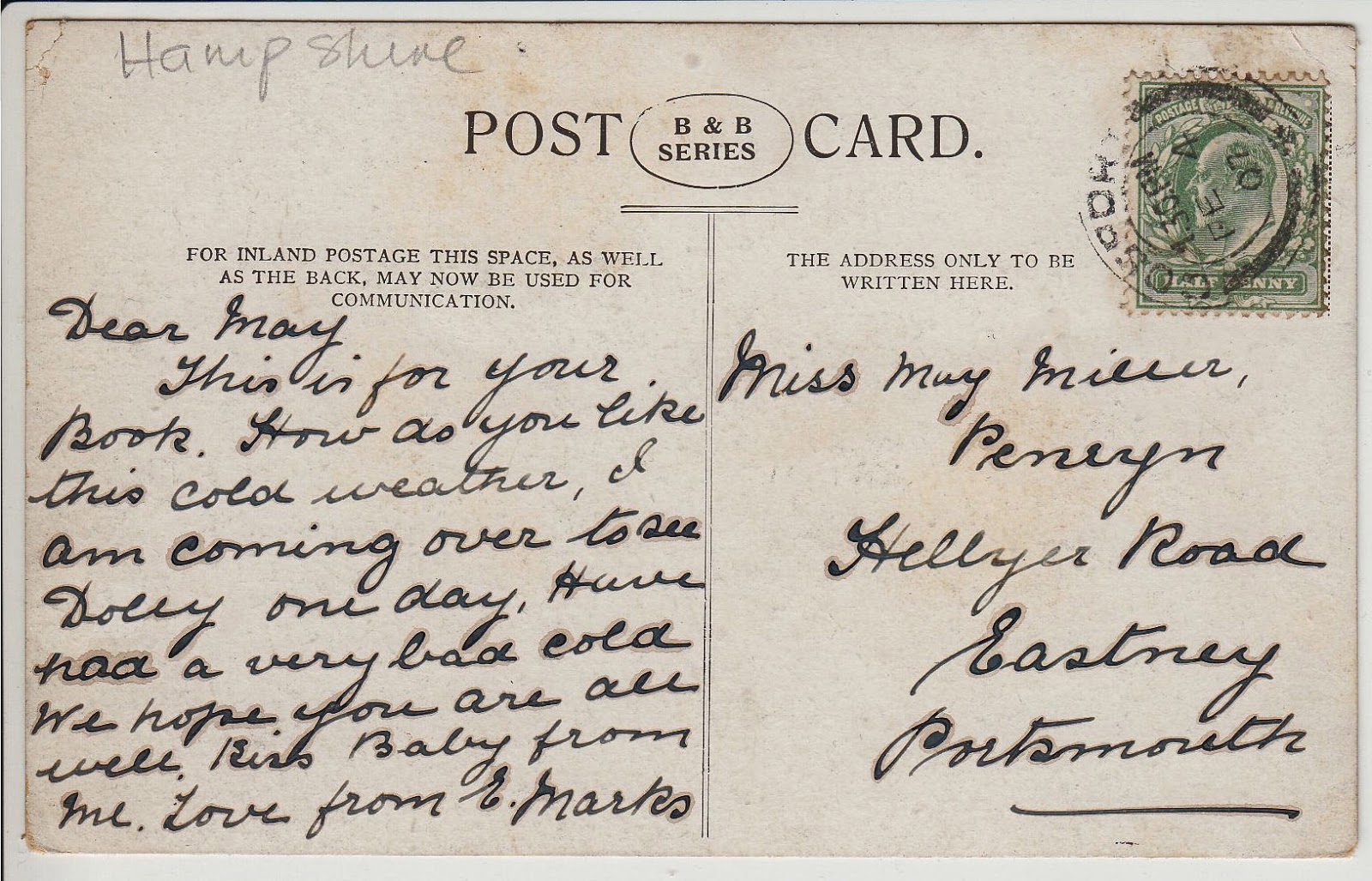Pompeia Lil: Miss May Miller's postcard.