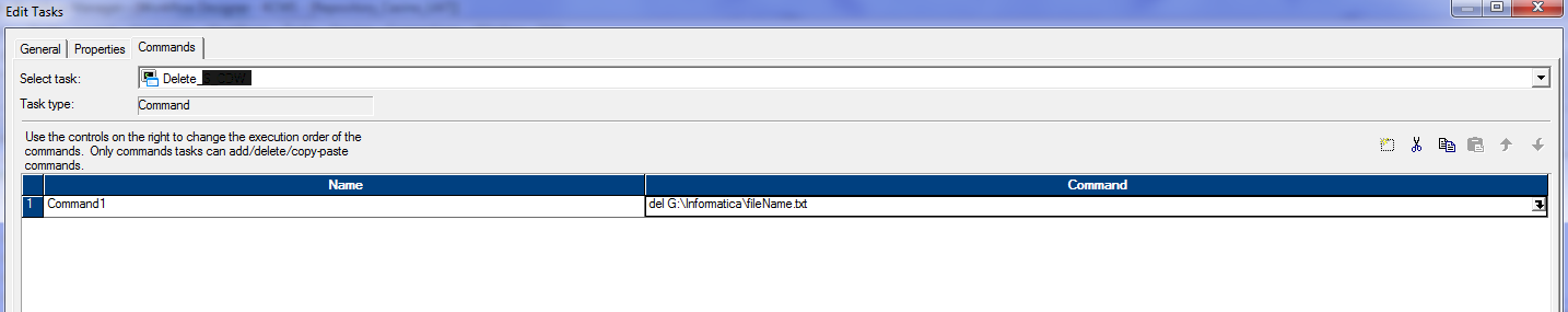Informatica Power Center-ETL: Informatica - How to Delete a file with Command Task