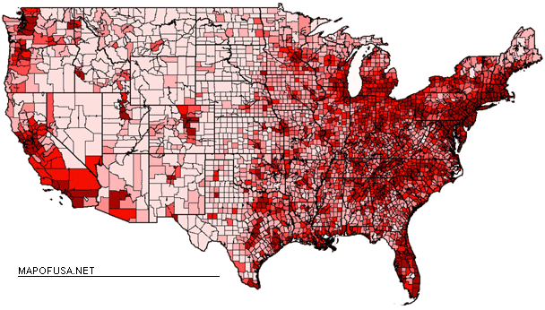 A Vagabond's Maps: Population Density: Choropleth Map