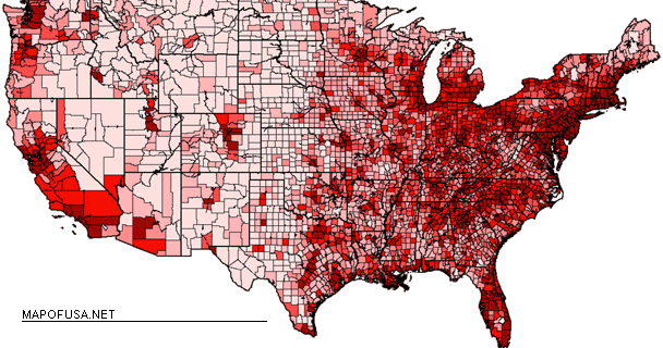 A Vagabond's Maps: Population Density: Choropleth Map