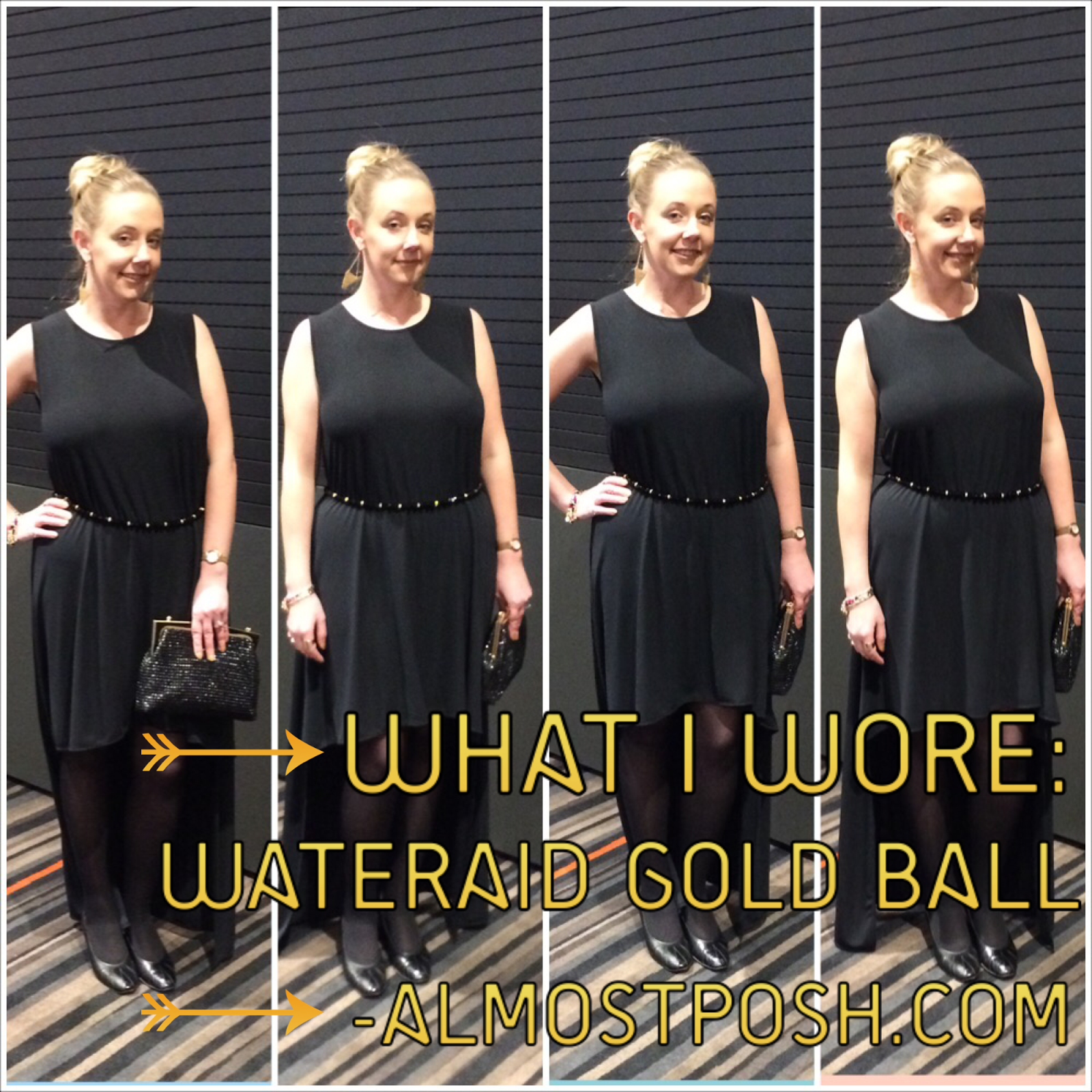 What I Wore: WaterAid Gold Ball - Almost Posh