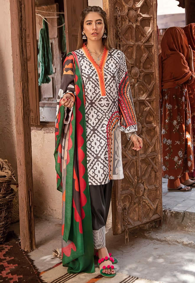 Pakistan' s Brand Cross Stitch Cotton Satin Collection 2018-19