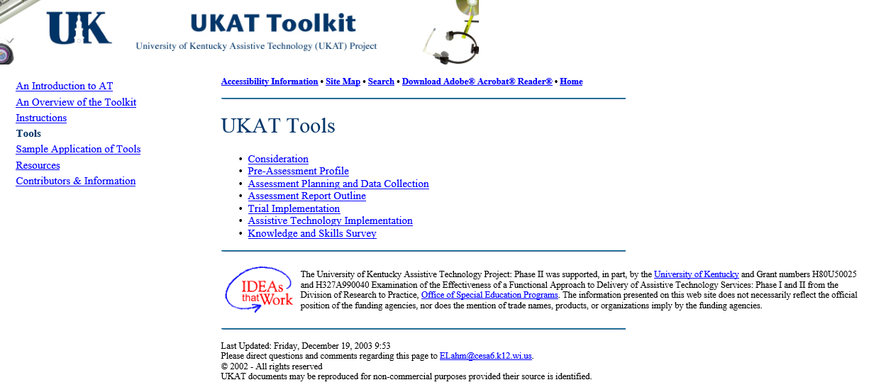 Assistive Technology in Classrooms: University of Kentucky Assistive ...