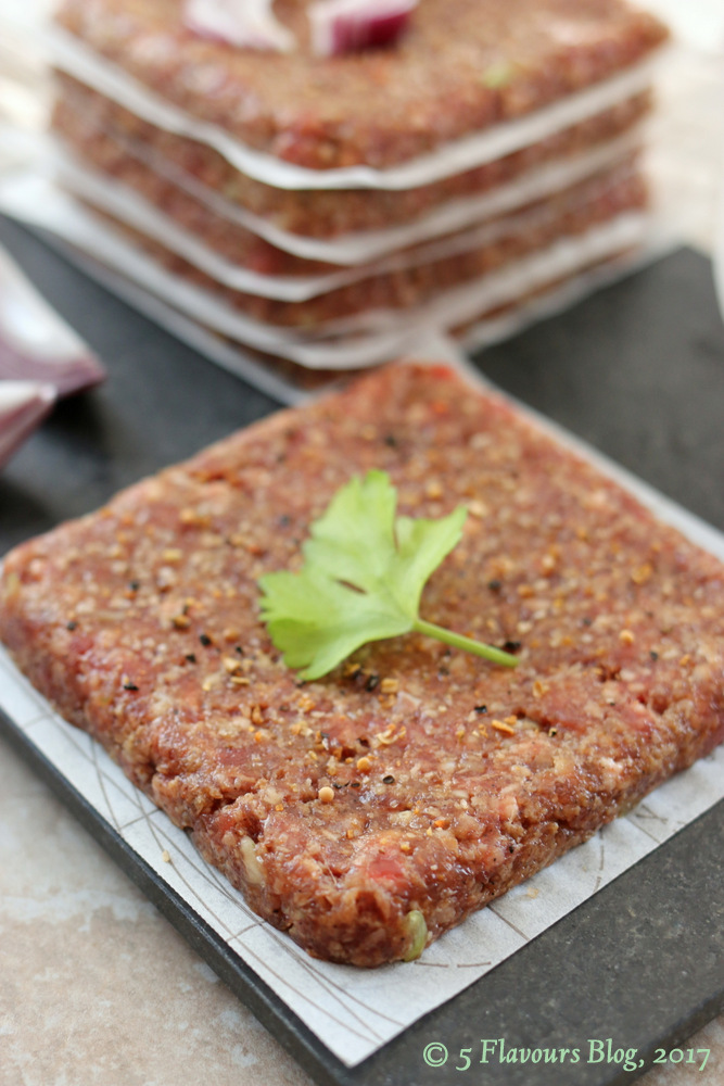 Square Ground Beef Burger Patties
