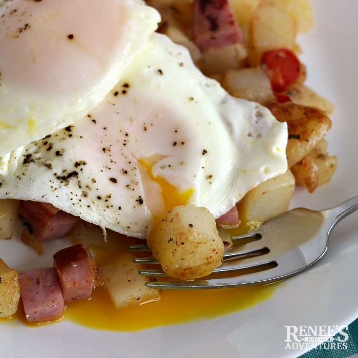 Easy Skillet Ham Hash | Renee's Kitchen Adventures