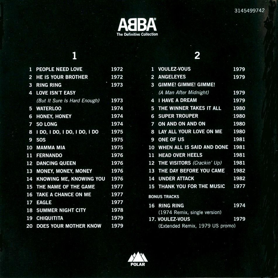 Compilados Oldies: Abba - The Definitive Collection