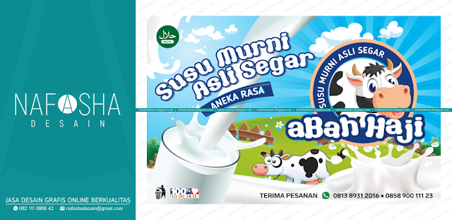 Contoh Desain Spanduk Banner Susu Murni - Desain Grafis Online