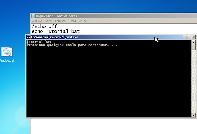 Como criar um arquivo bat (batch file)