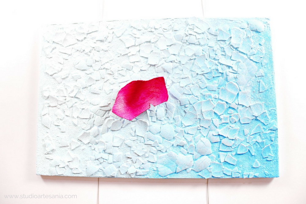 DIY Ombre texturized triptych painting - STUDIO ARTESANIA