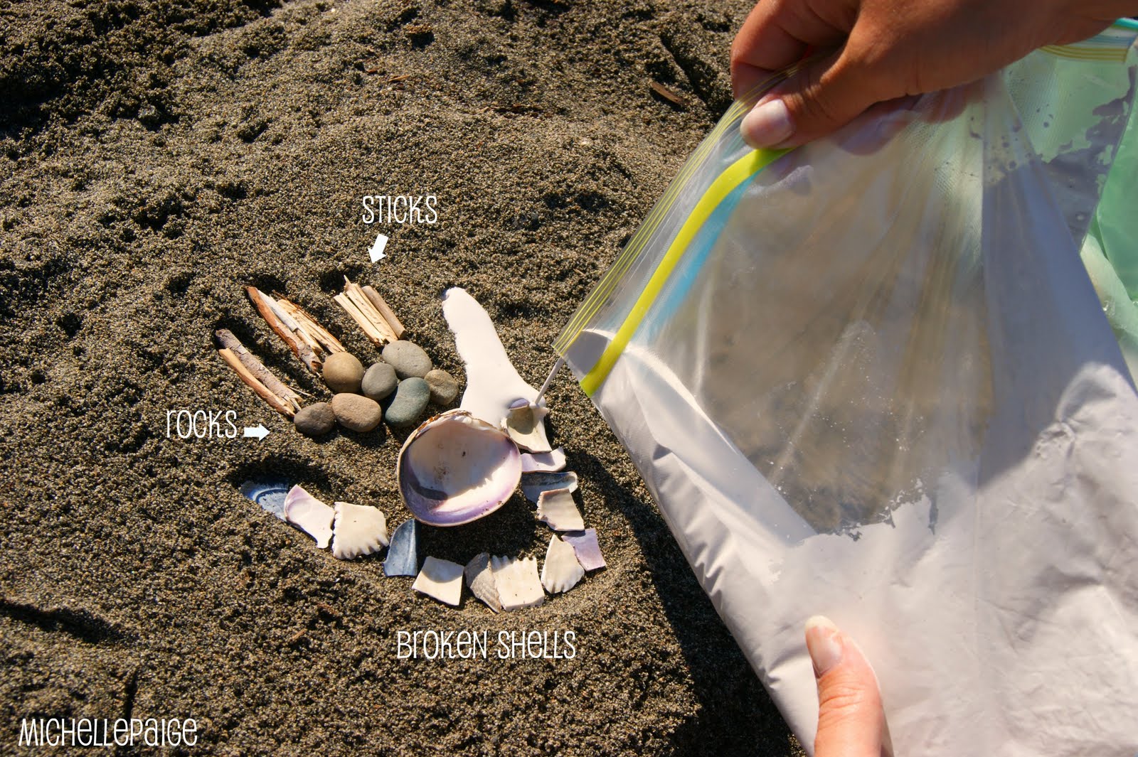 michelle paige blogs: Sand Handprints