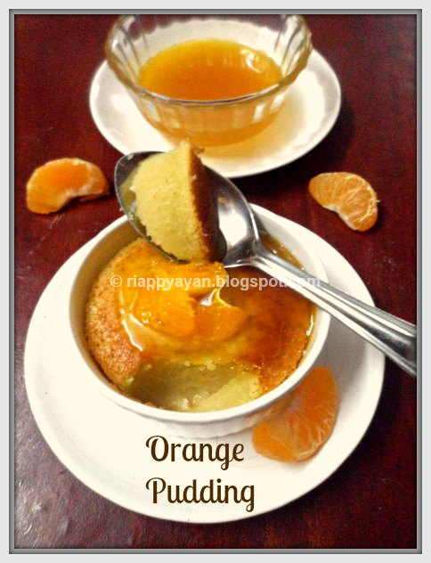 Baked Orange Pudding with Orange syrup - Recipe Junction