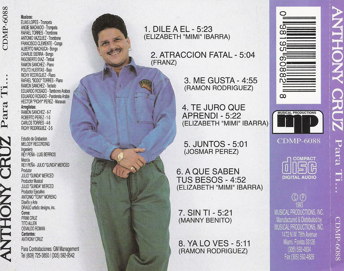 salsa mortal de coleccion: Anthony Cruz 1993 - Para Ti