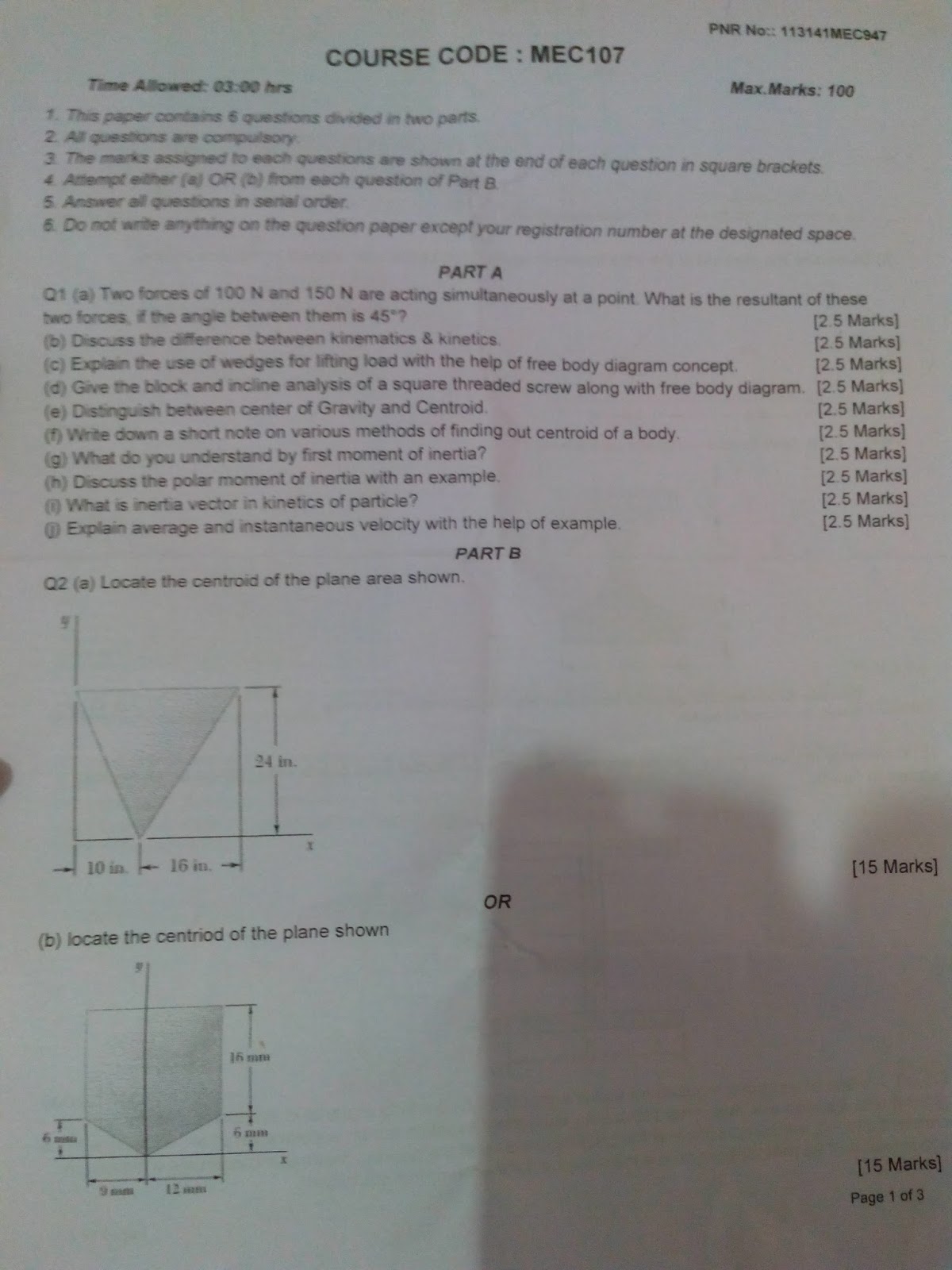 Studentfriendly Mec 107 ENGINEERING GRAPHICS Question Papers studentfriendly-mec-107-engineering-graphics-question-papers