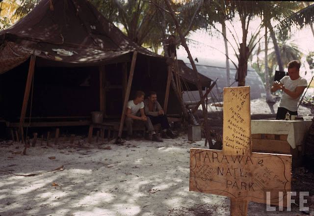 Rare Color Photographs of American Troops on Tarawa Atoll, Gilbert ...