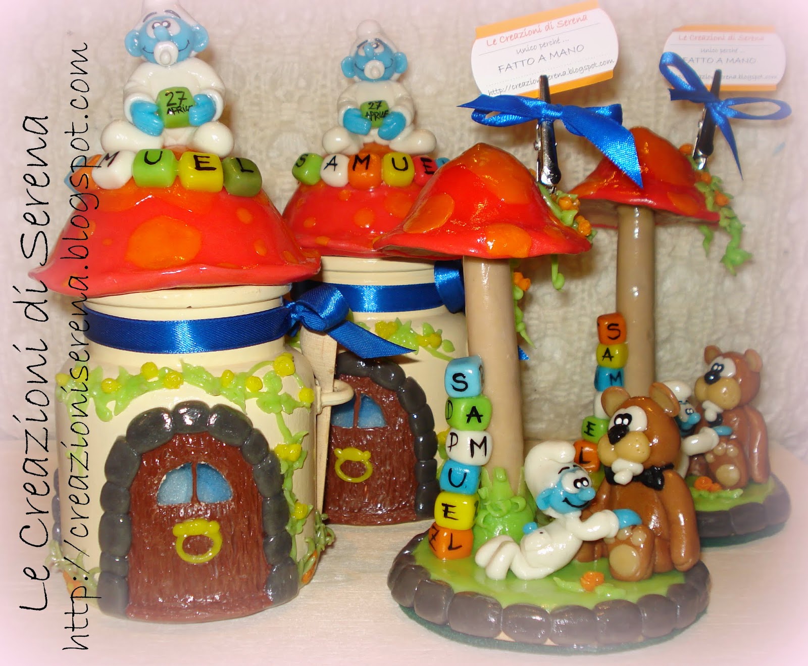 Creazioni Serena: Bomboniere - Baby Puffo