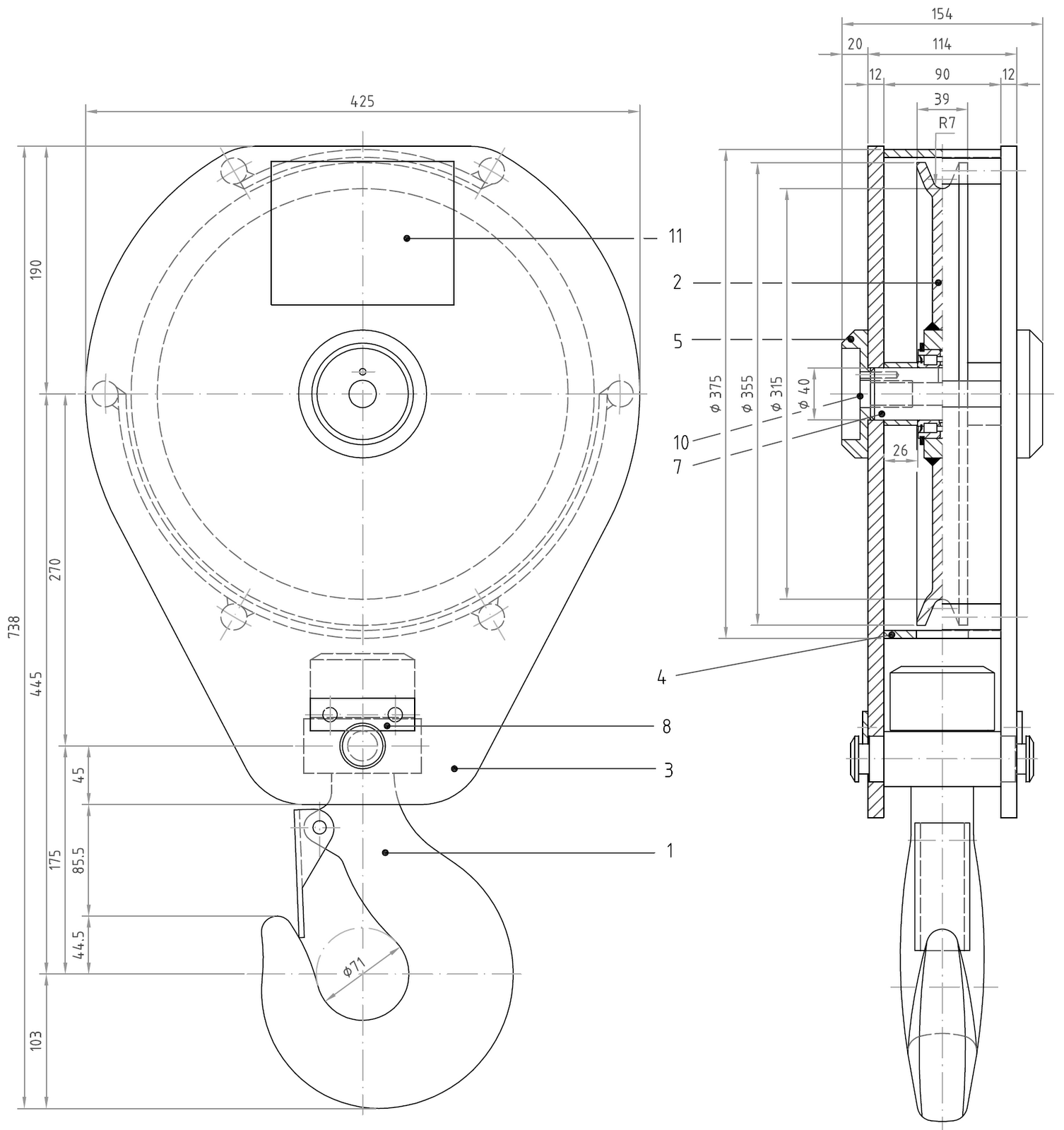 braant: I- rollige Unterflasche DIN 15401, standard und vereinfachte ...