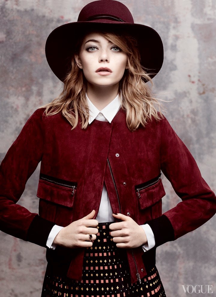 Emma Stone covers Vogue US May 2014 in a Gucci Pre-Fall design