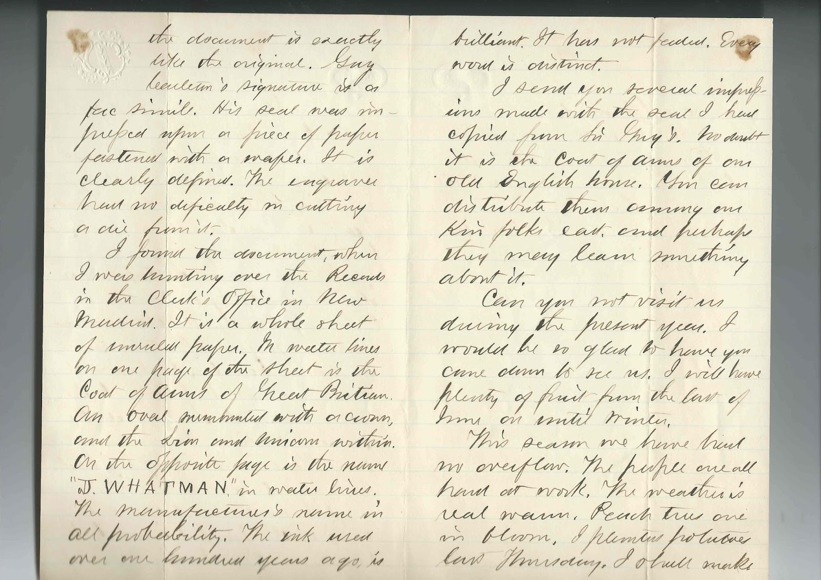 Heirlooms Reunited: 1885 Letter from George W. Carleton of Gayoso ...