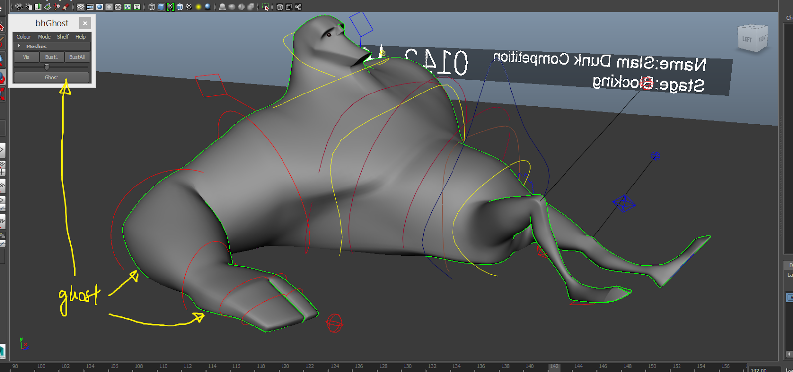 The Road to My True Passion for ART: Maya tips 002 - Ghosting