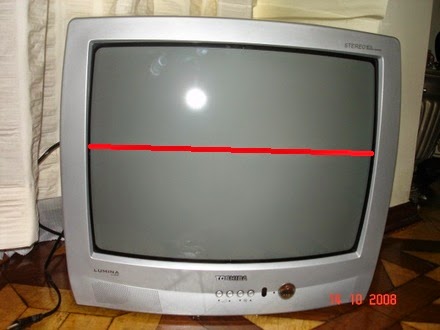 Eletrônica Aprendiz: Tv Semp modelo tv-2090 com vertical fechado.