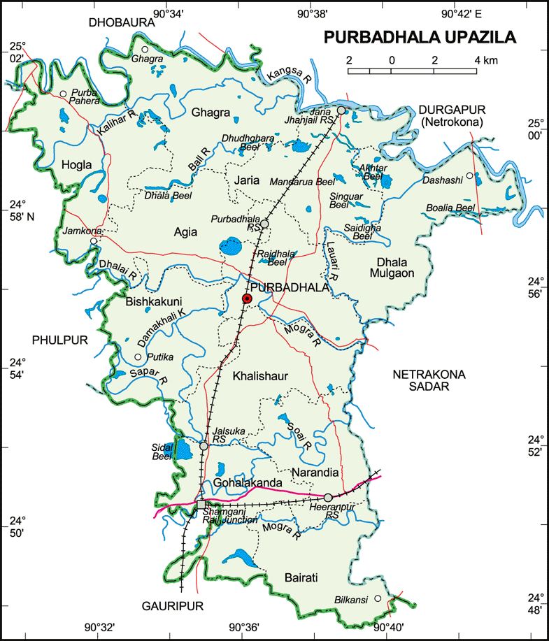 Mouza & Land Use Maps of Purbadhala Upazila, Netrokona, Bangladesh ...