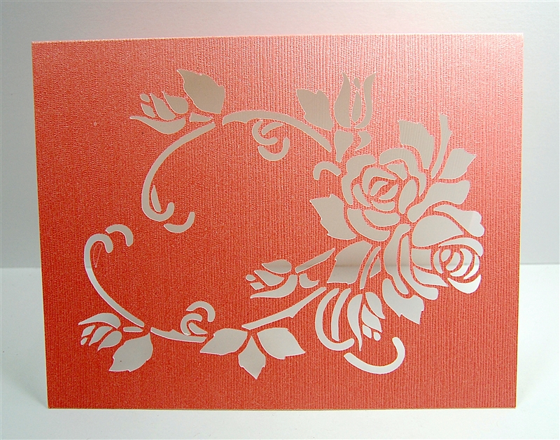 Capadia Designs: Rose card with Dover sample image