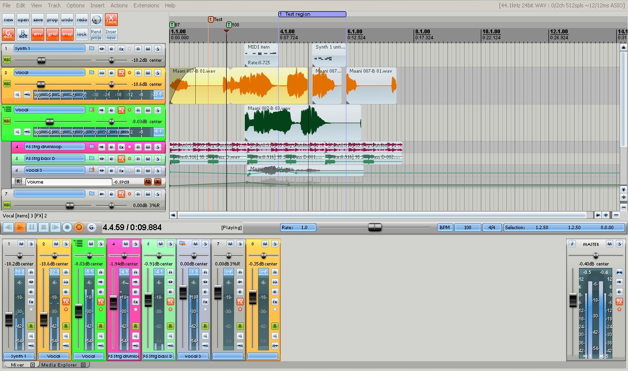 satYatunes: Reaper theme; light version.