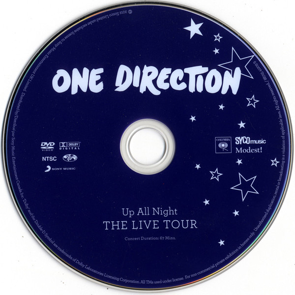 DVD: One Direction ‎- Up All Night: The Live Tour - Encartes Pop