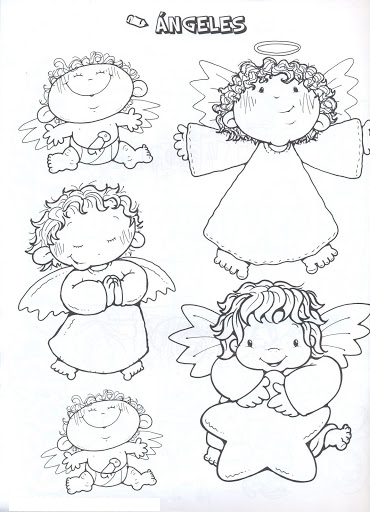 Dibujos y Plantillas para imprimir: Angelitos