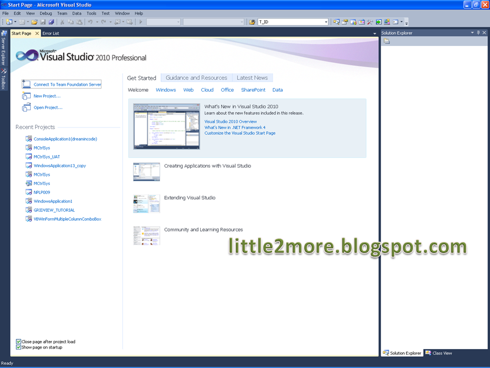 LITTLE TO MORE: TUTORIAL 1: BASIC INPUT AND OUTPUT (USING VB.NET)