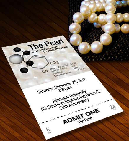 AdU CH. E Alumni Batch 1982: Invitation to the Pearl Reunion of CHE Batch 1982 - Adamson University