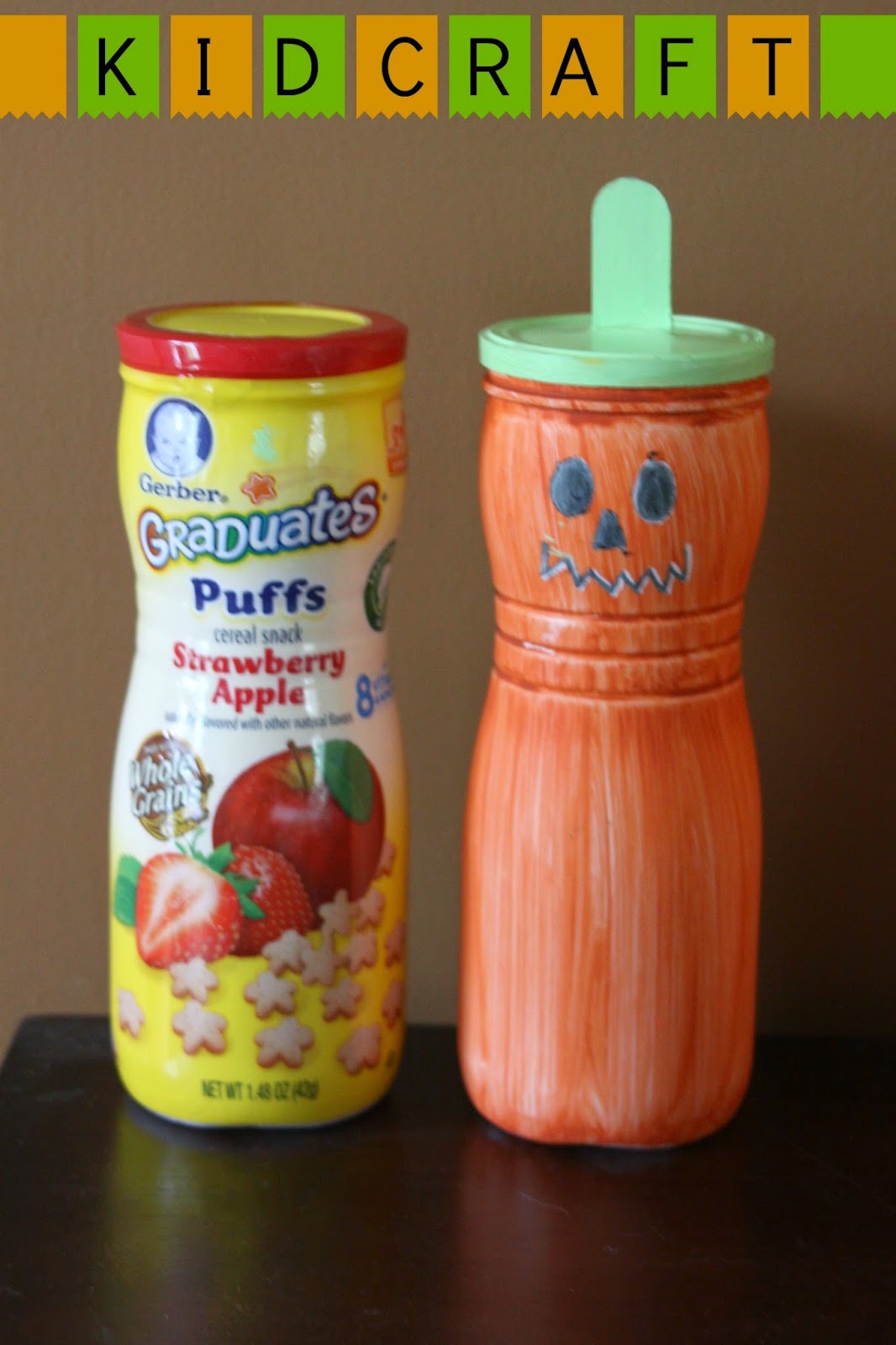 Our Pinteresting Family: Kid Craft - Baby Puffs Pumpkins