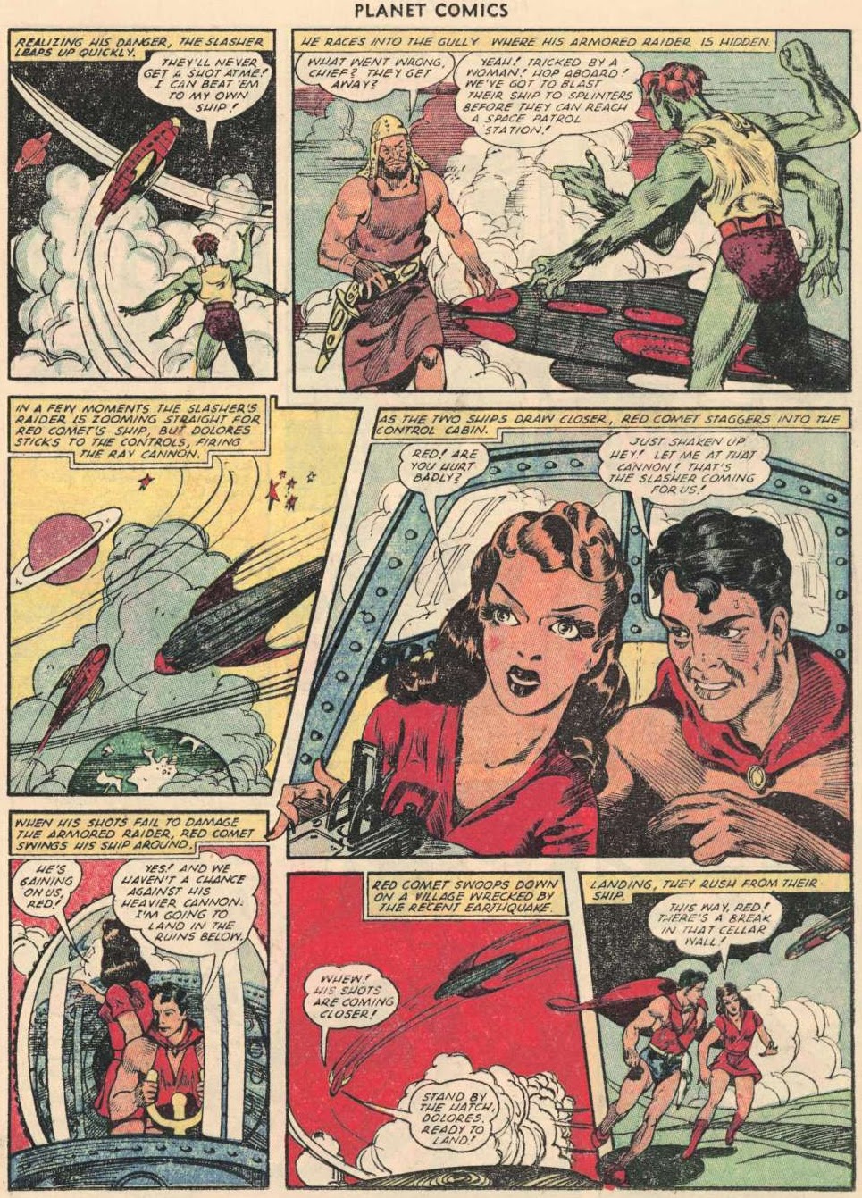 The Comic Book Catacombs: The Red Comet in "The Slasher" (Fiction House; 1952)