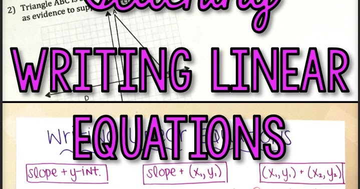 Teaching Writing Linear Equations | Free to Discover