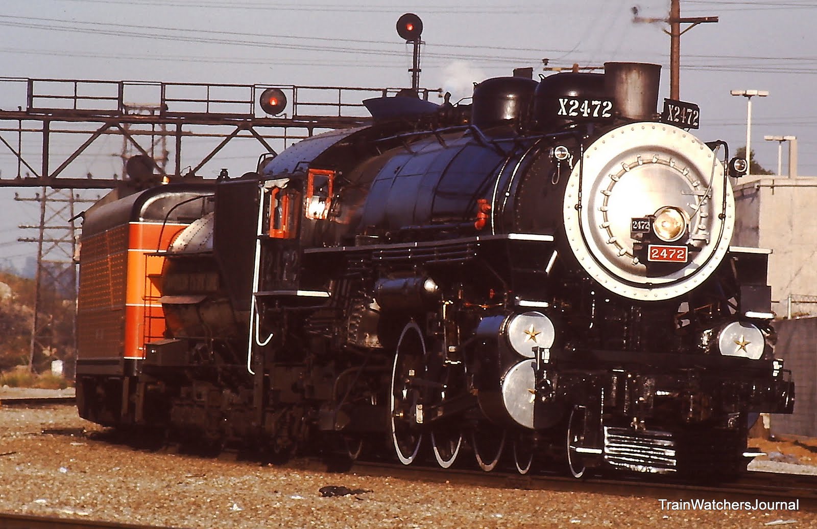 TrainWatchersJournal: Pacific 2472 Arrives in Los Angeles - 1992