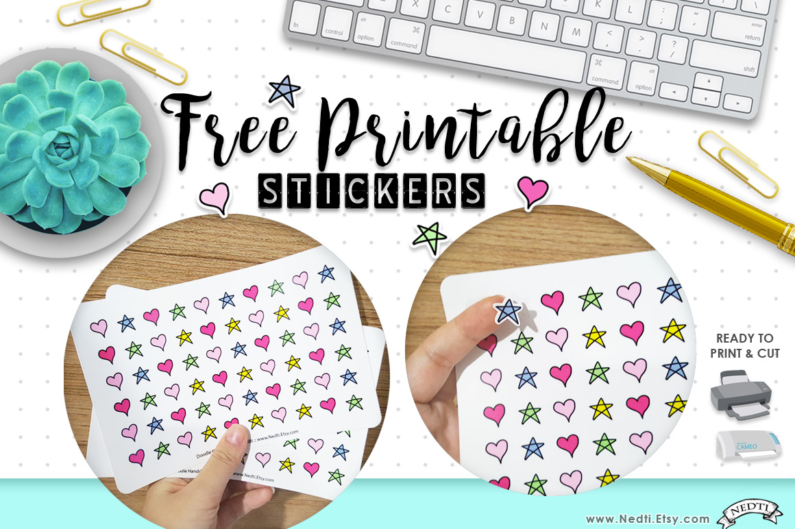Silhouette Print and Cut: FREE Printable Planner Stickers File
