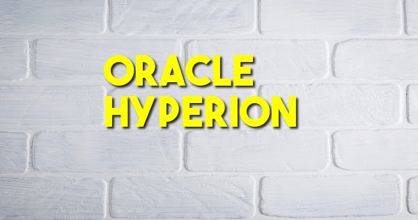 Oracle Hyperion Reporting Basic Tutorial