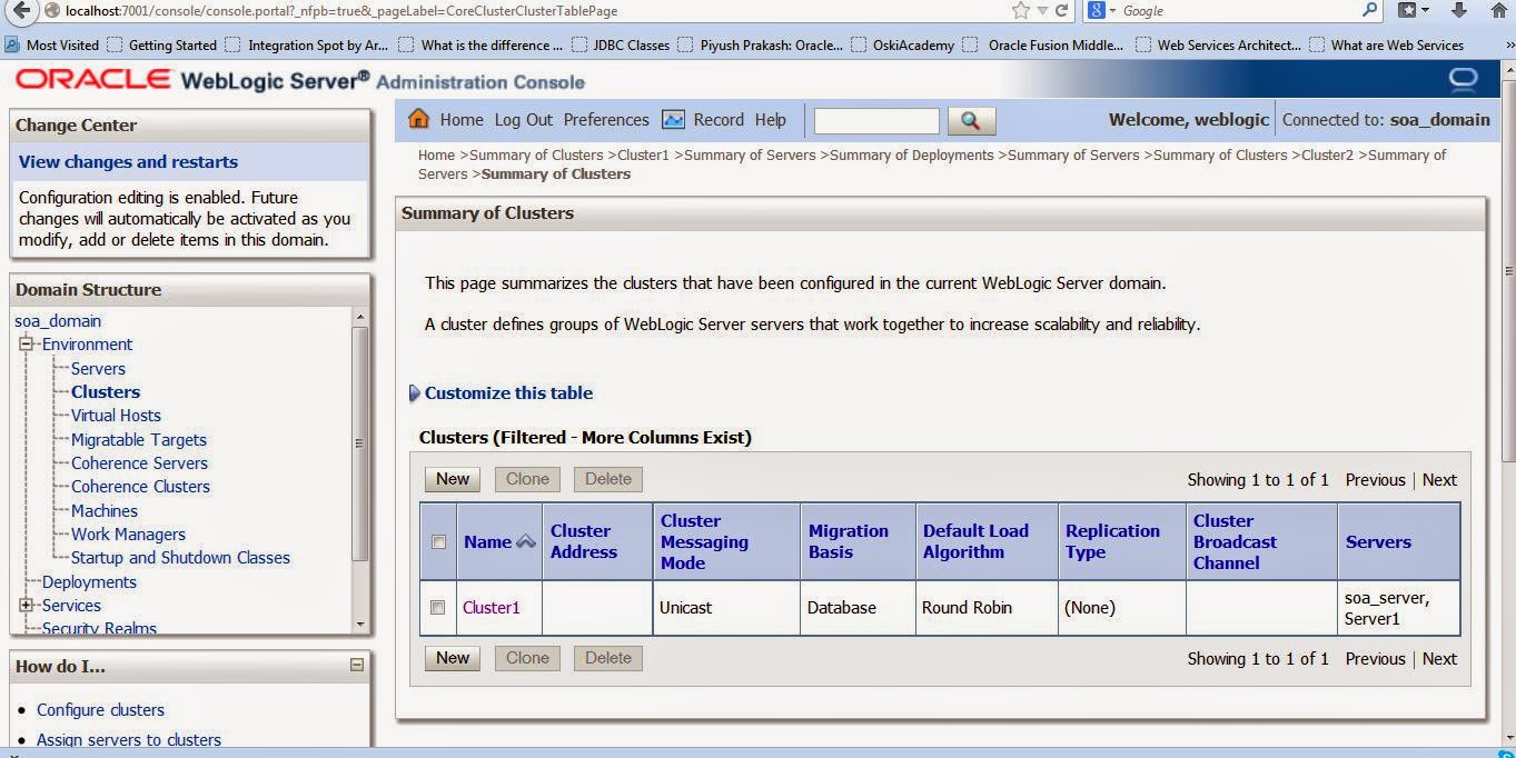 Gowtham's SOA Blog: Create and Configure Clusters on WebLogic