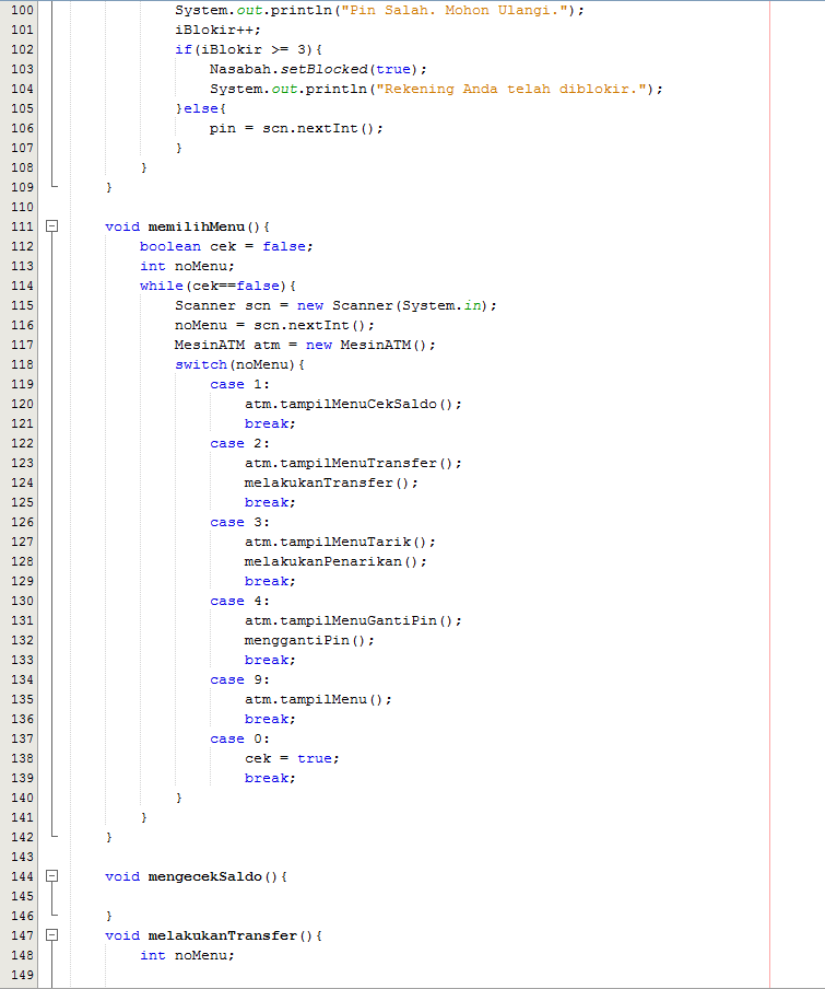 Program sederhana Java: Program ATM Machine (JAVA NETBEANS) Program sederhana Java: Program ATM Machine (JAVA NETBEANS)