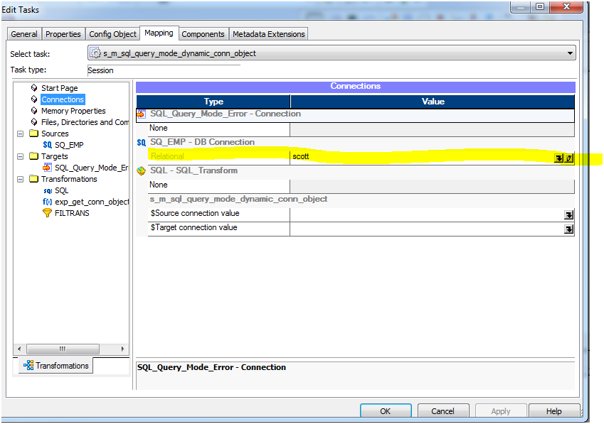 Pass the relation connection details to source (in case relation db) as ...