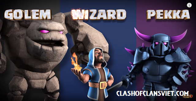 Event nguy hiểm gấp 3 Golem Wizard P.EK.K.A nhận gems miễn phí | Clash ...
